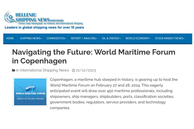 World Maritime Forum: Copenhagen – February 18 – 19 | 2025